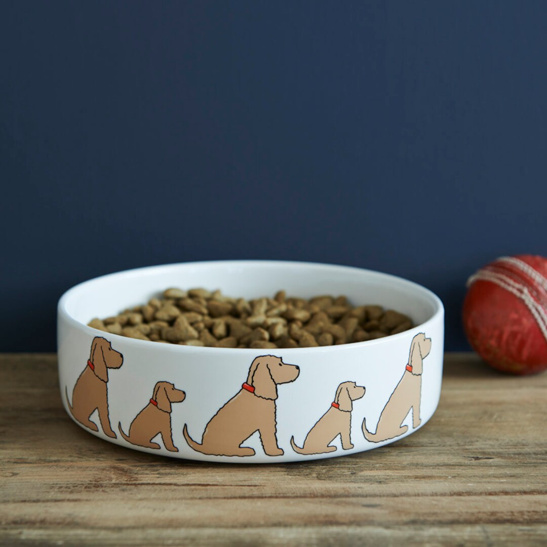 Golden Cocker Spaniel Ceramic Dog Food / Water Bowl - Etsy