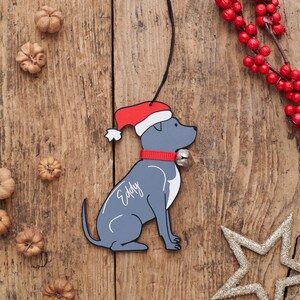 Staffie Christmas Tree Decoration - Personalisation Available - Etsy UK