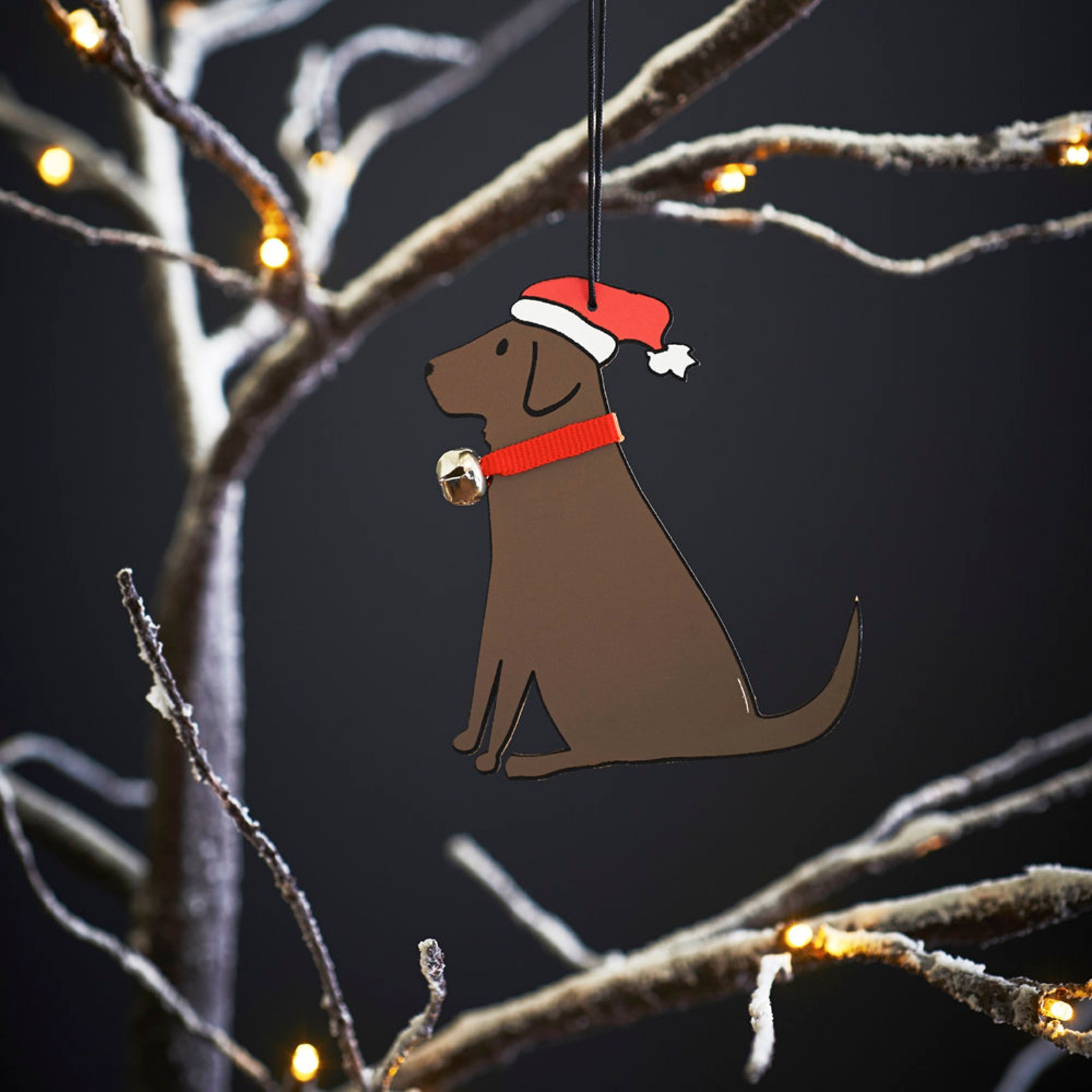 Chocolate Labrador Christmas Tree Decoration - Etsy