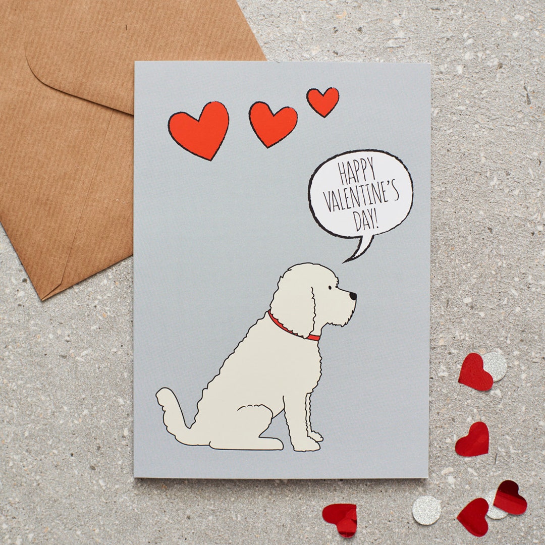 Cockapoo / Labradoodle Valentine's Day Card - Etsy