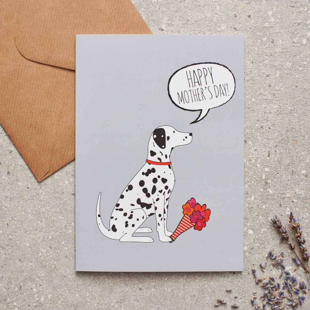 Dalmatian Mother's Day Card - Etsy