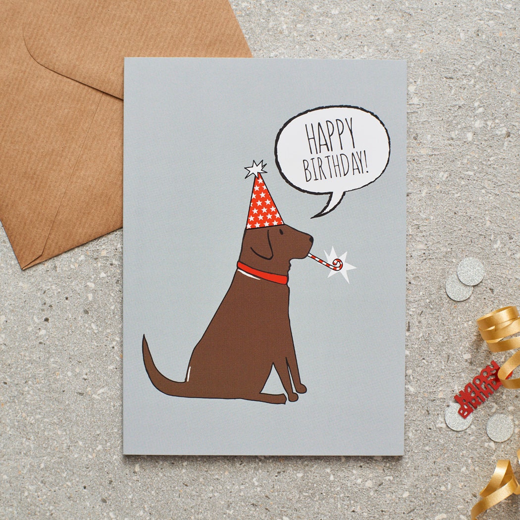 Labrador Birthday Card | Etsy