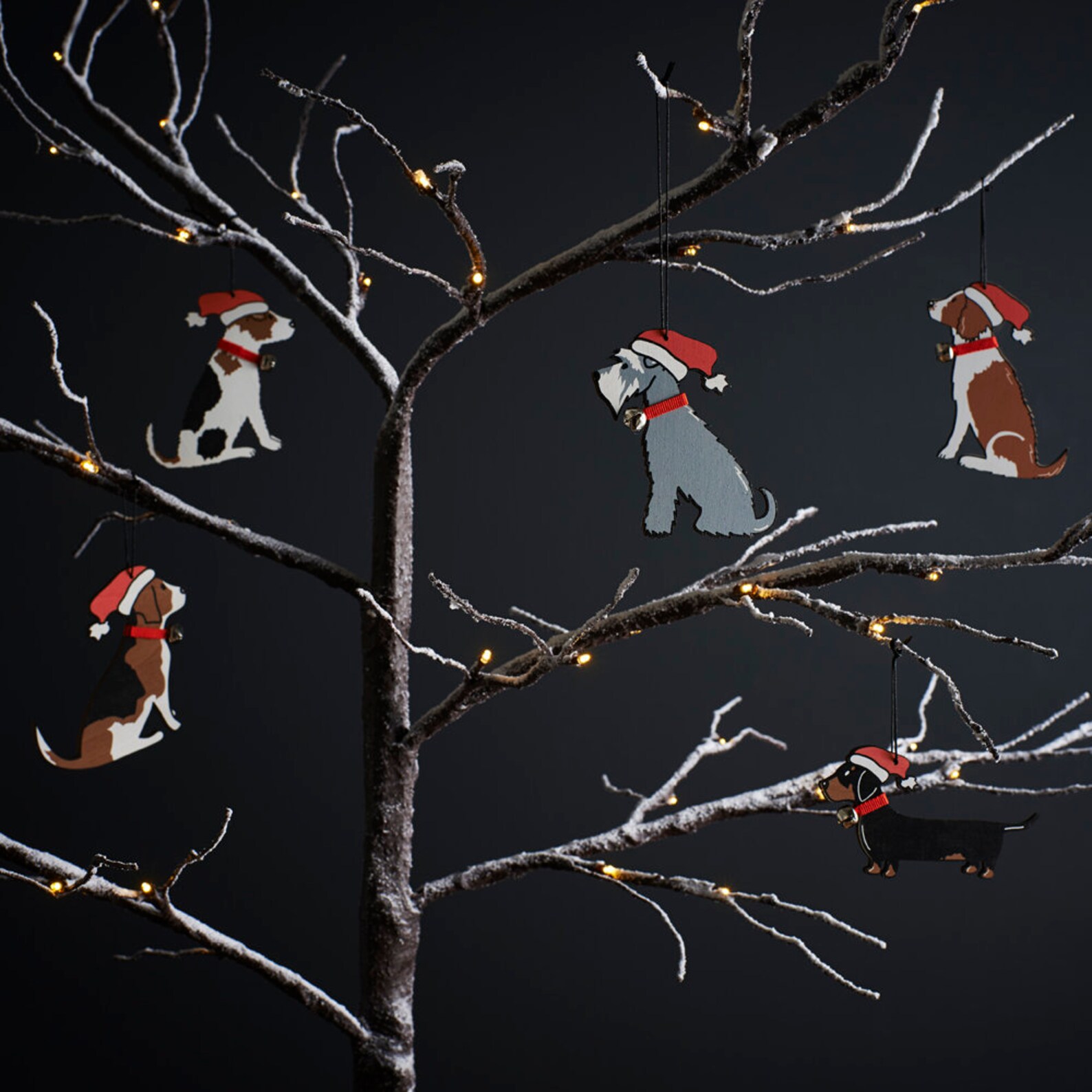 Black Schnauzer Christmas Tree Decoration - Personalisation Available ...