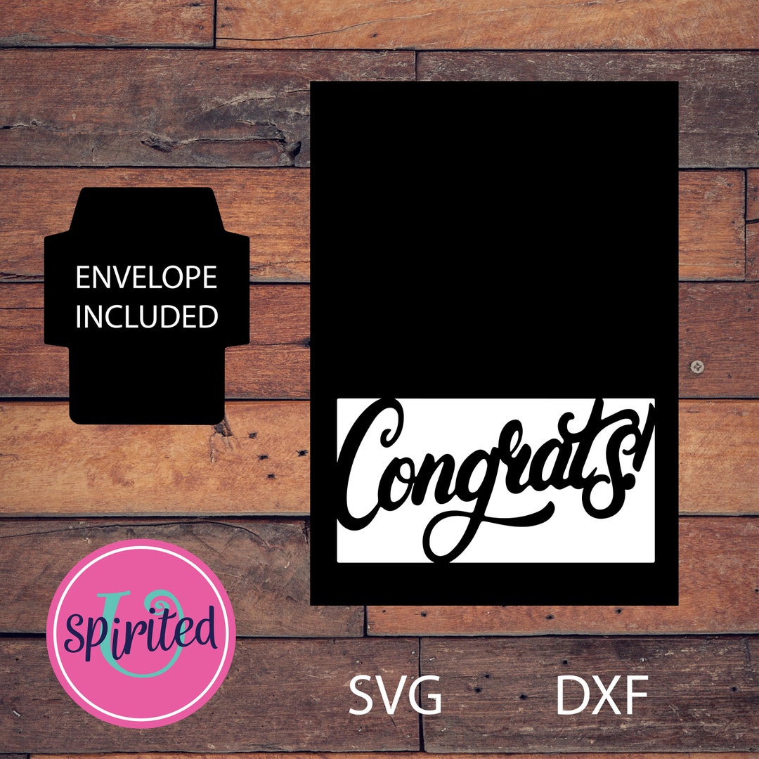 Buy Congrats Card Svg/ Congrats Card Cut File/ Congrats Card Template ...