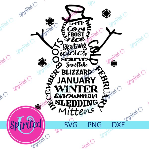 Snowman Svg - Etsy