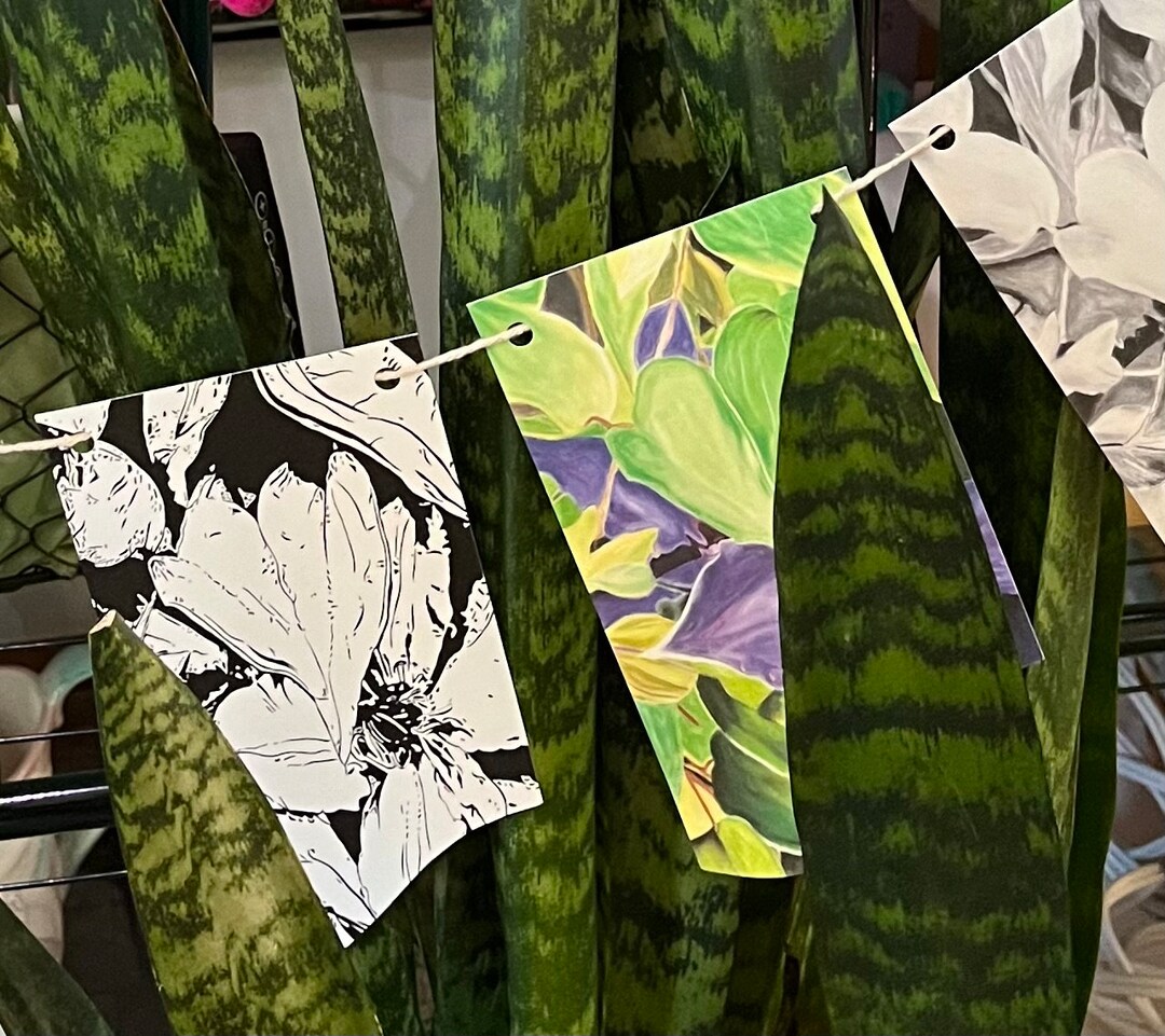 Garden Party Banner Decorative Flower Banner Flower Assortment Banner D ...