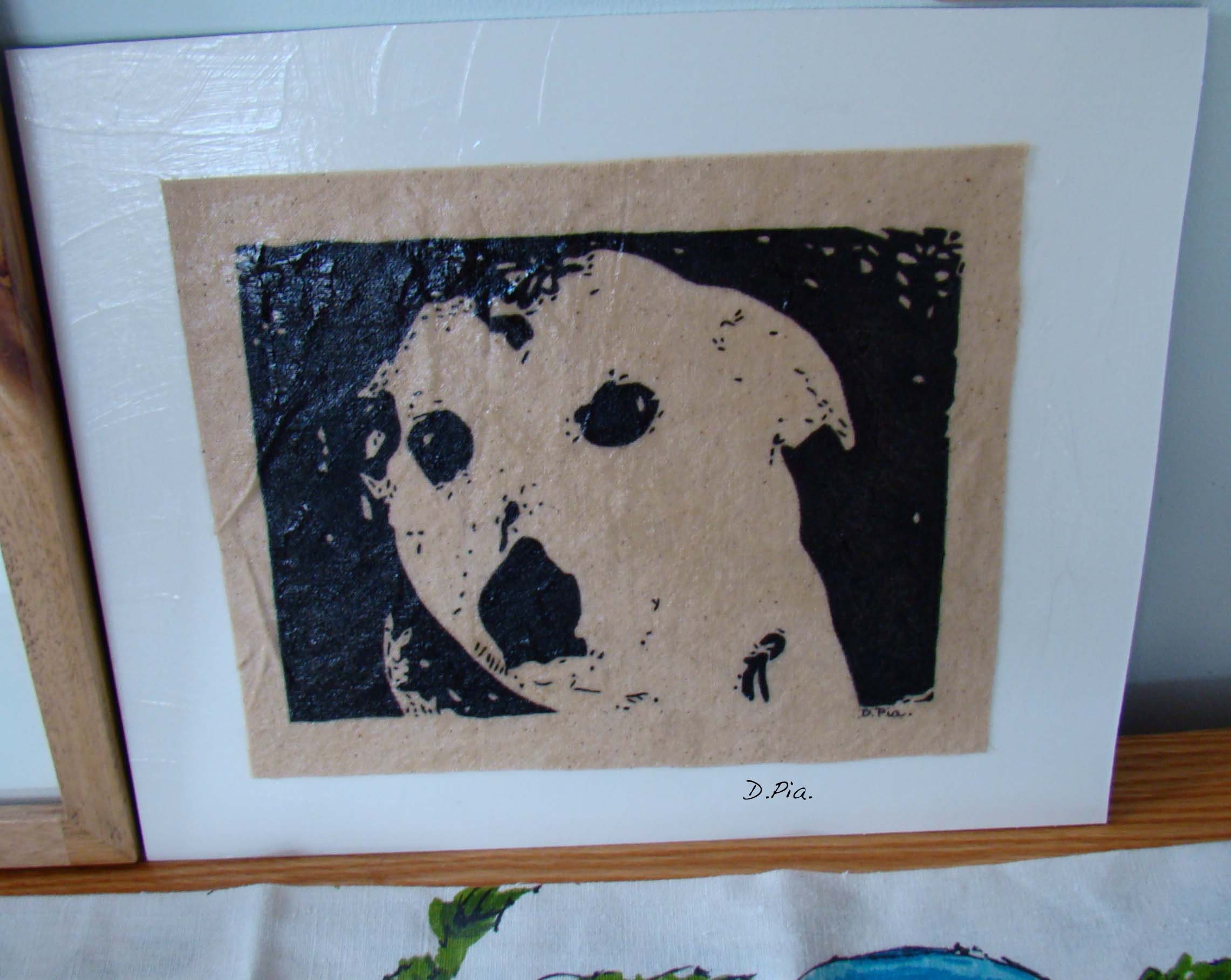 Custom Pet Portraits Pen & Ink Cat Drawing on Coffee Tinted Canvas D ...