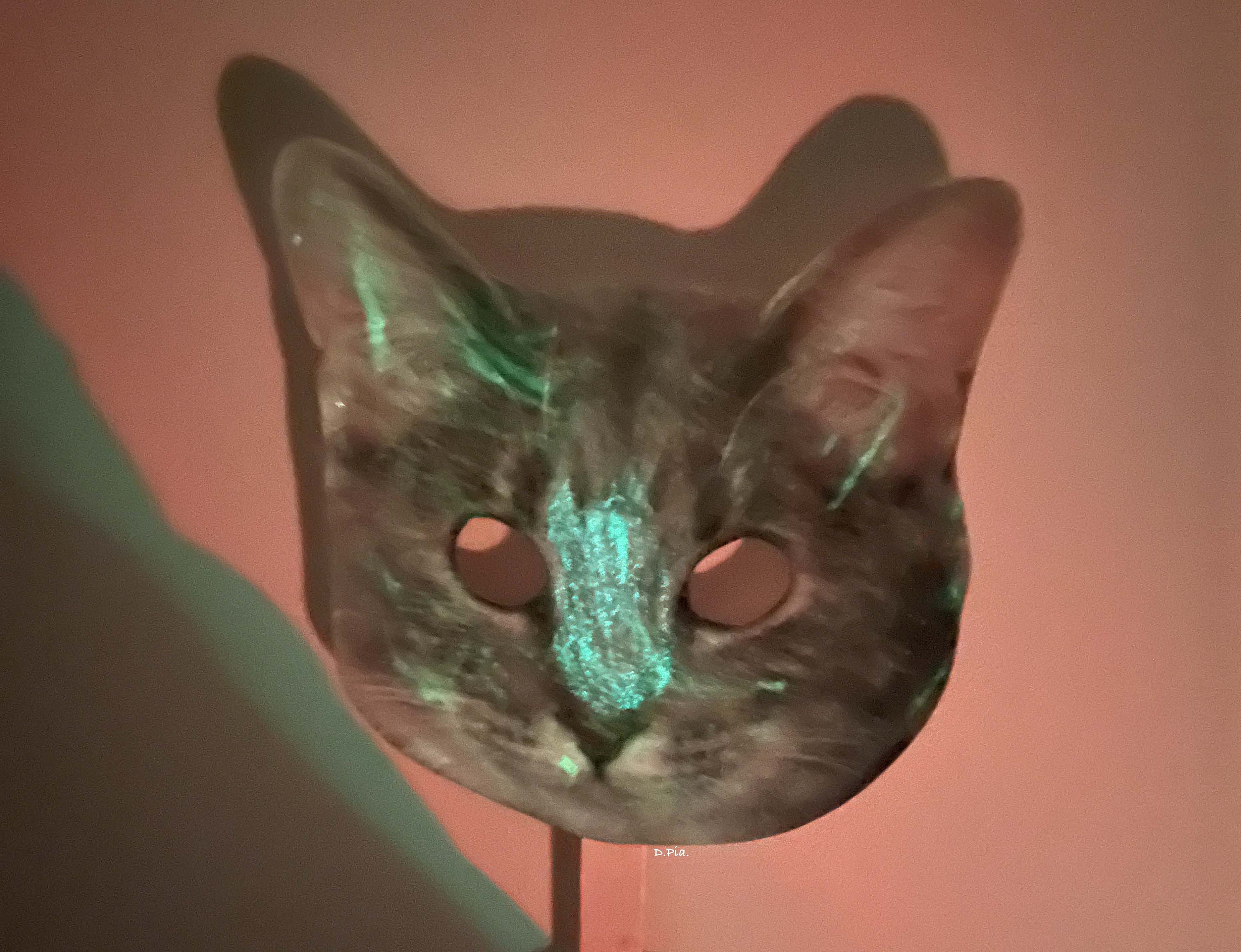 Grey Cat Mask Halloween or Gray Cat Face Mask Gray Cat Party Mask ...