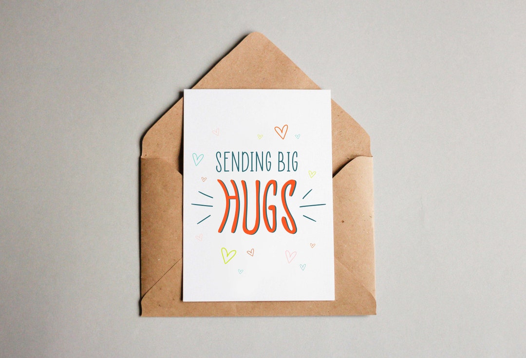 Sending Big Hugs Greeting Card - Etsy