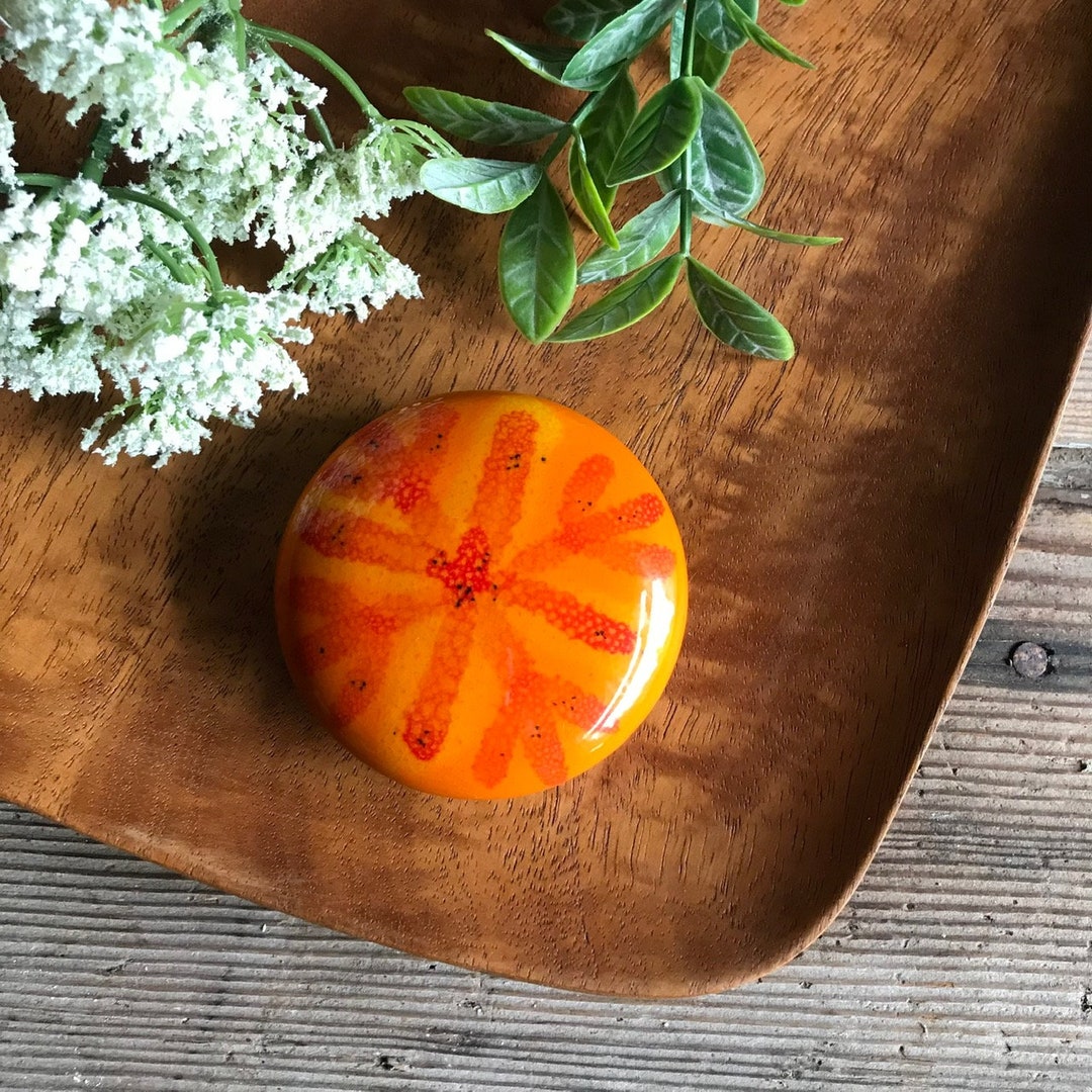 Bo Melander Ceramic Dot Paperweight W/ Snowflake Design - Etsy