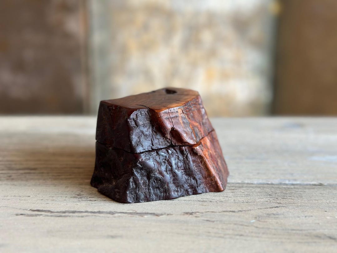 Live Edge Box Wood Stash Box Small Wooden Box Twist Top Box Manzanita ...