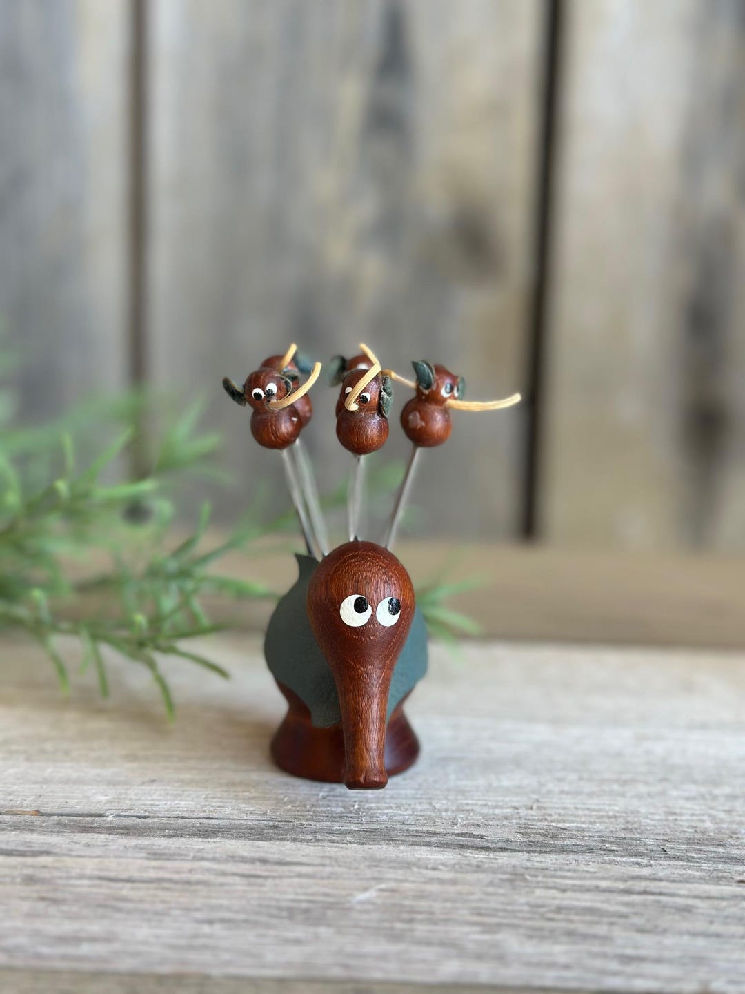 Elephant Cocktail Forks | Baby Elephant Forks | Teak Hors D'oeuvres ...