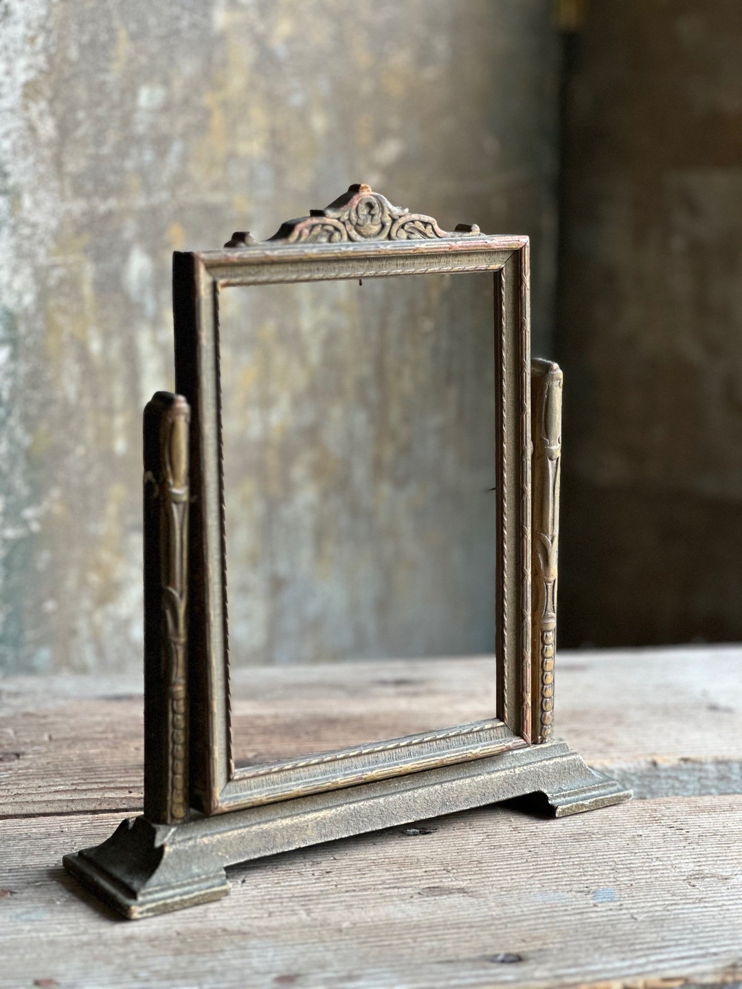 Vintage Wood Swivel Picture Frame - Etsy