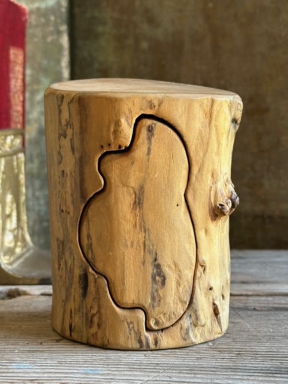 Wood Limb Box Raymond Pelton Live Edge Limb Puzzle Box - Gem