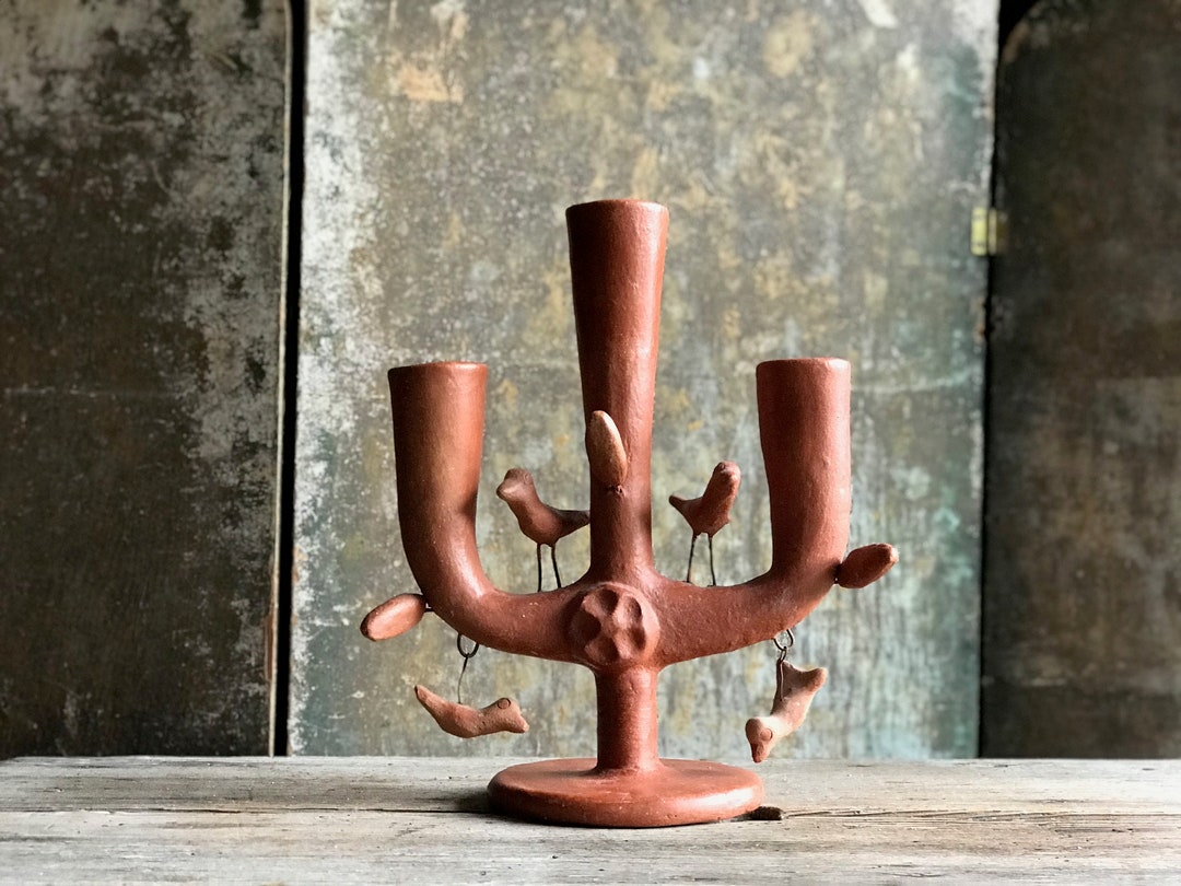 Vintage Mexican Red Clay Ceramic Tree of Life Terra Cotta - Etsy