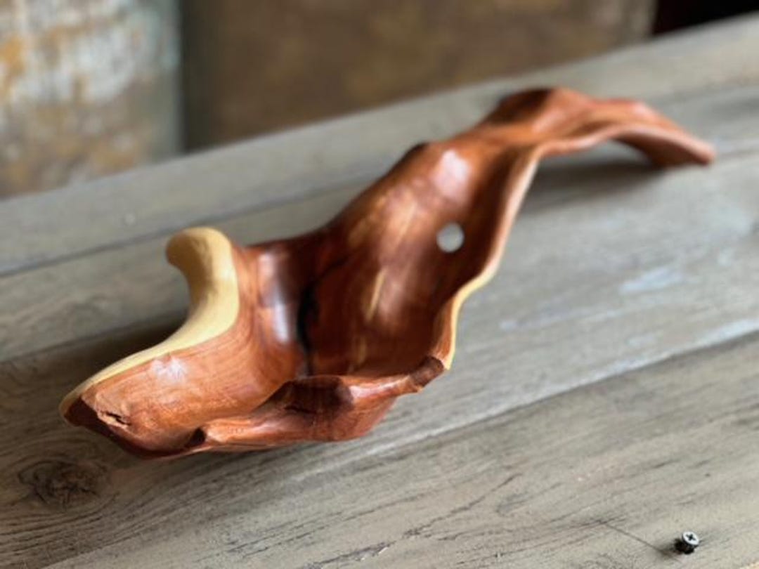 Wood Planter Sculpture | Live Edge | Handmade | Wooden Sculpture ...