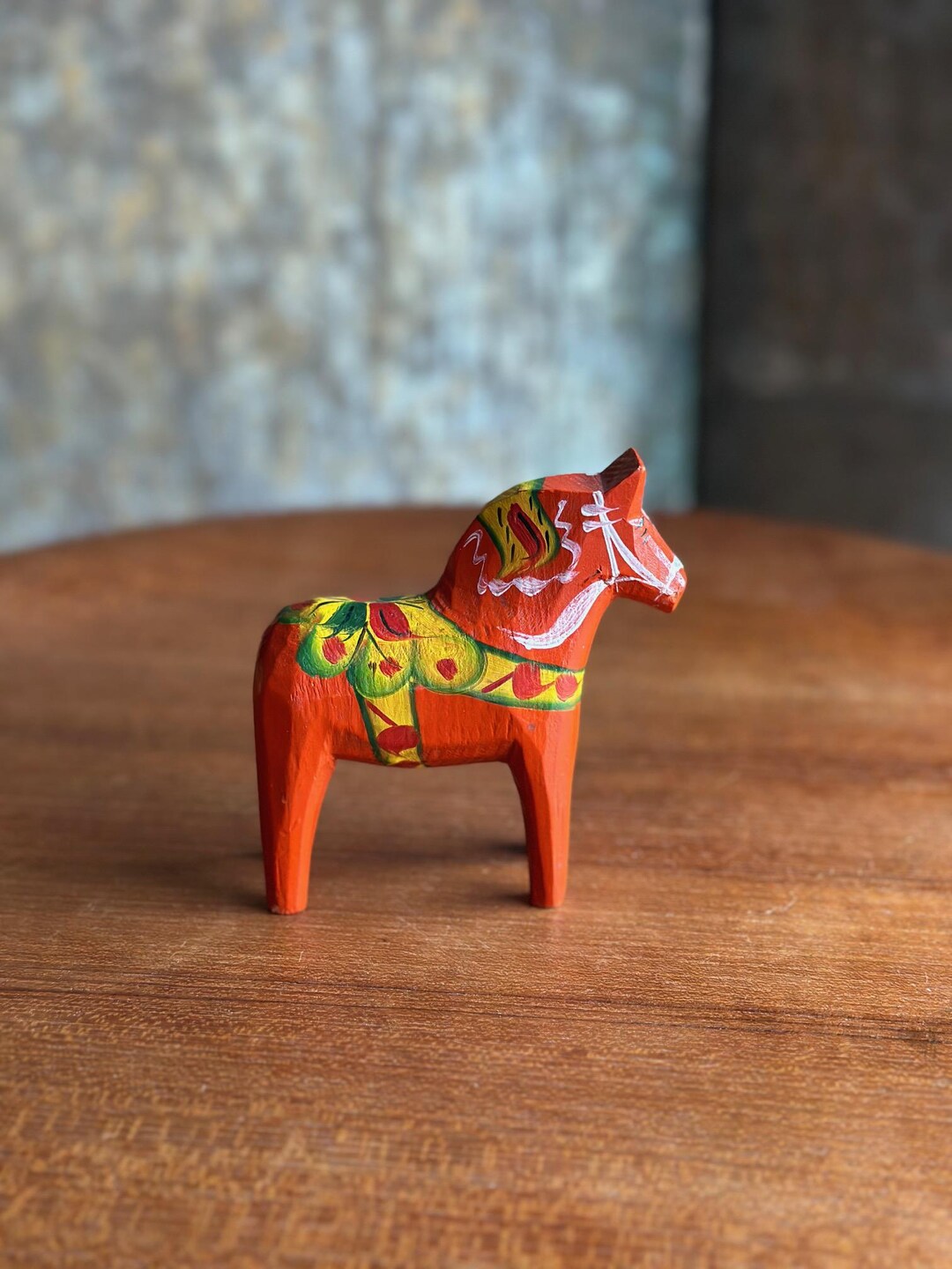 Swedish Dala Horse Small Orange Dala Folk Art Horse Scandinavian Decor ...