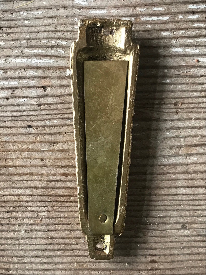 Wainberg Brutalist Brass Metal Mezuzah Israel Vintage - Etsy