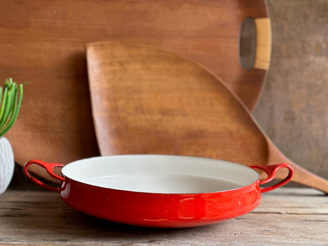 10 Dansk Kobenstyle Red Small Paella Pan Enamelware Enameled Danish ...