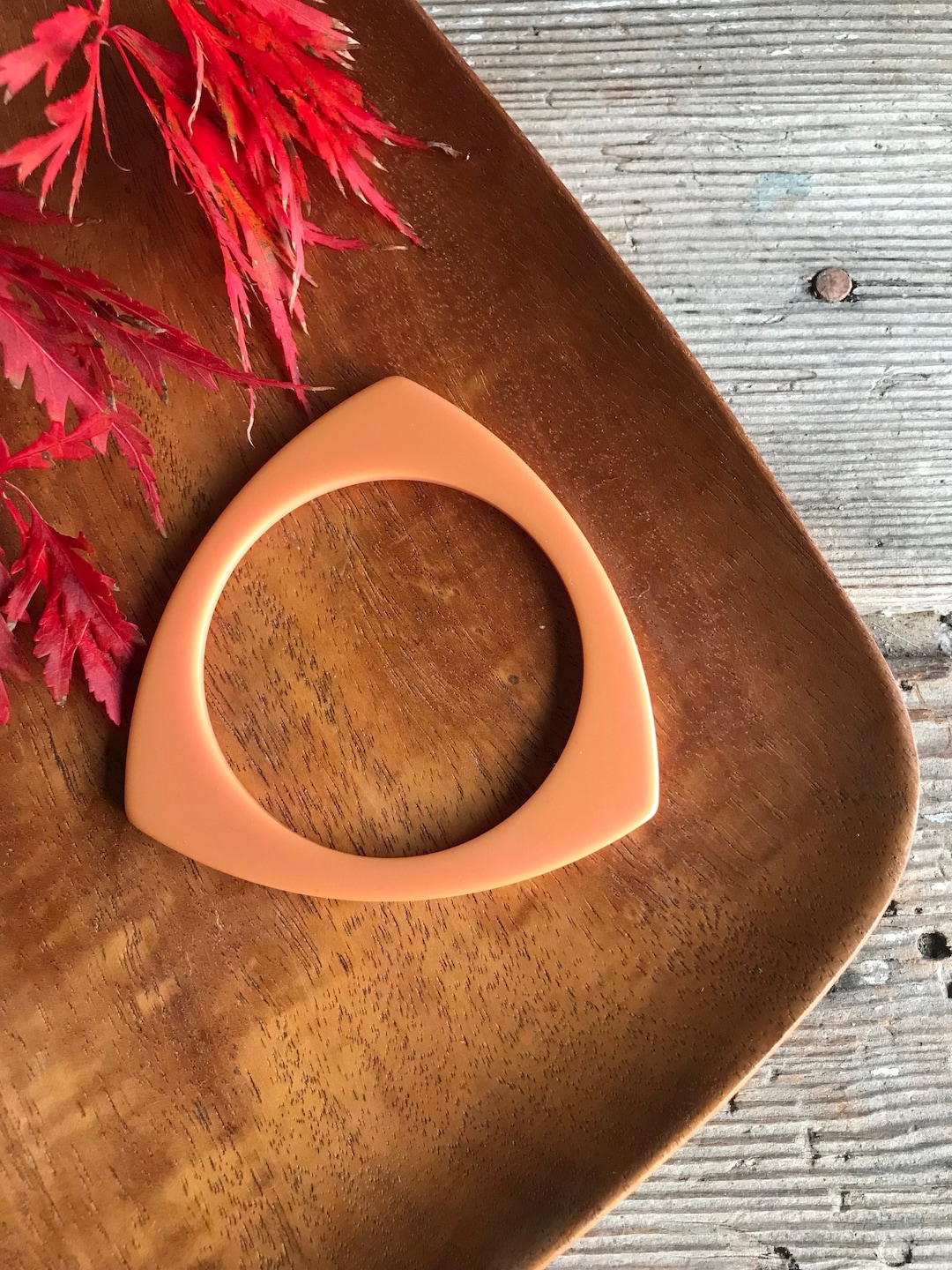 Bakelite Bangle Thin Triangular Butterscotch Stacker Bracelet - Etsy