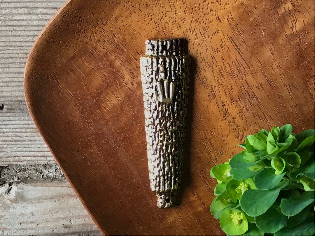Wainberg Brutalist Brass Metal Mezuzah Israel Vintage - Etsy