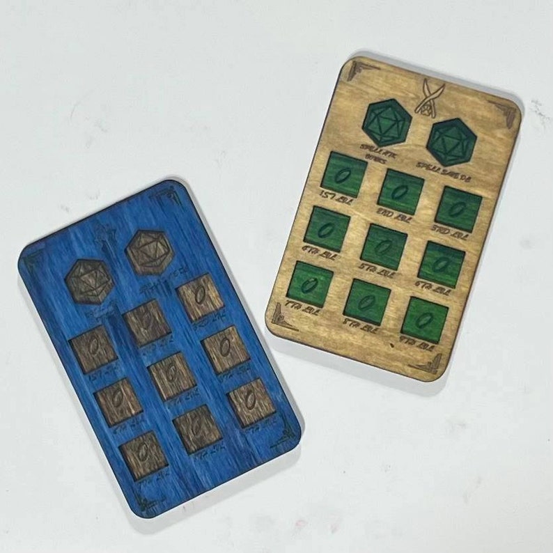 Laser Cut Files for Spell Tracker : Tabletop RPG / Dungeons & Dragons ...