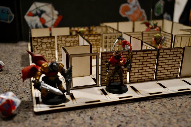 Grid Map for Tabletop RPG, Battle Map for Dungeons & Dragons, 3mm and ...