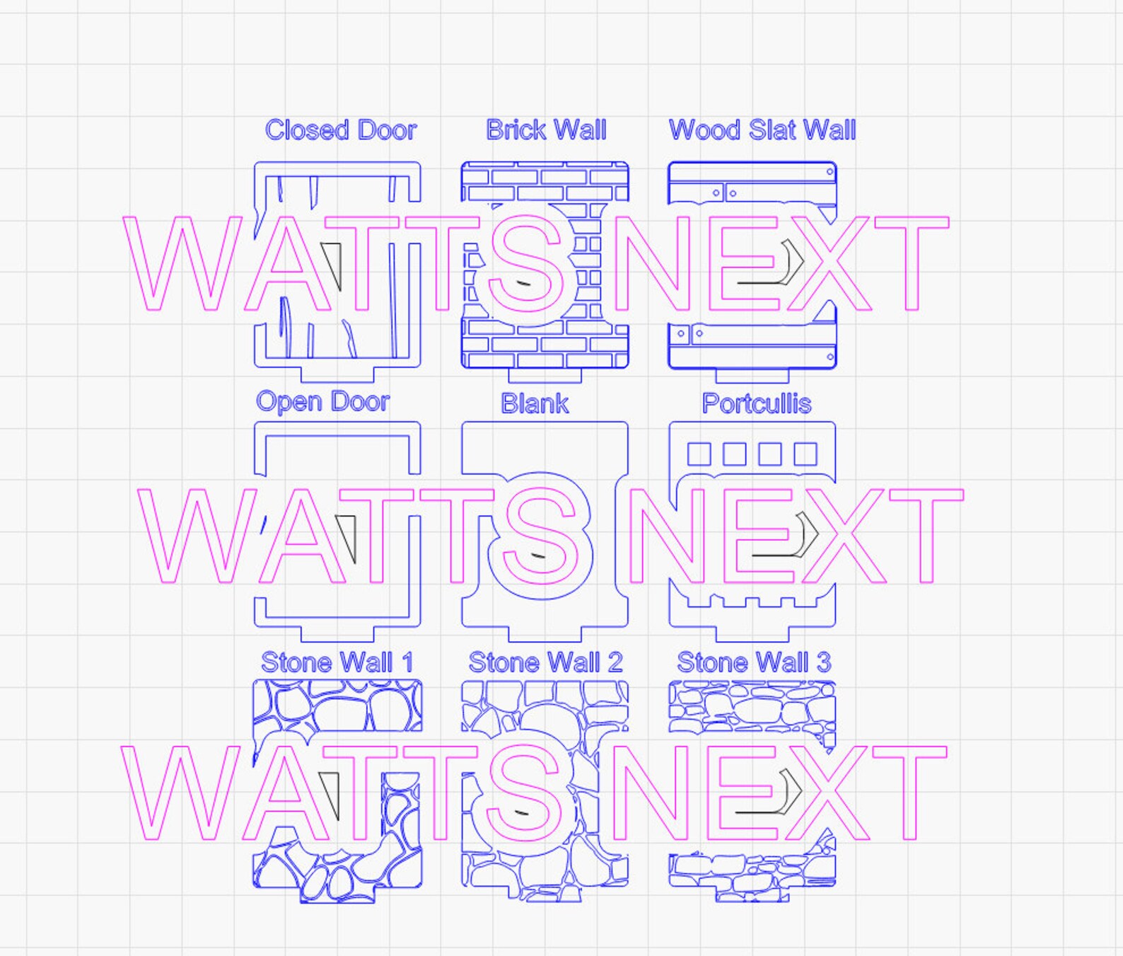 Grid Map for Tabletop RPG, Battle Map for Dungeons & Dragons, 3mm and ...