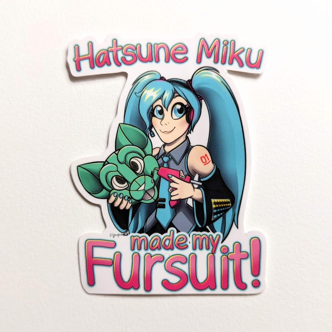 Hatsune Miku Made My Fursuit Sticker - Etsy
