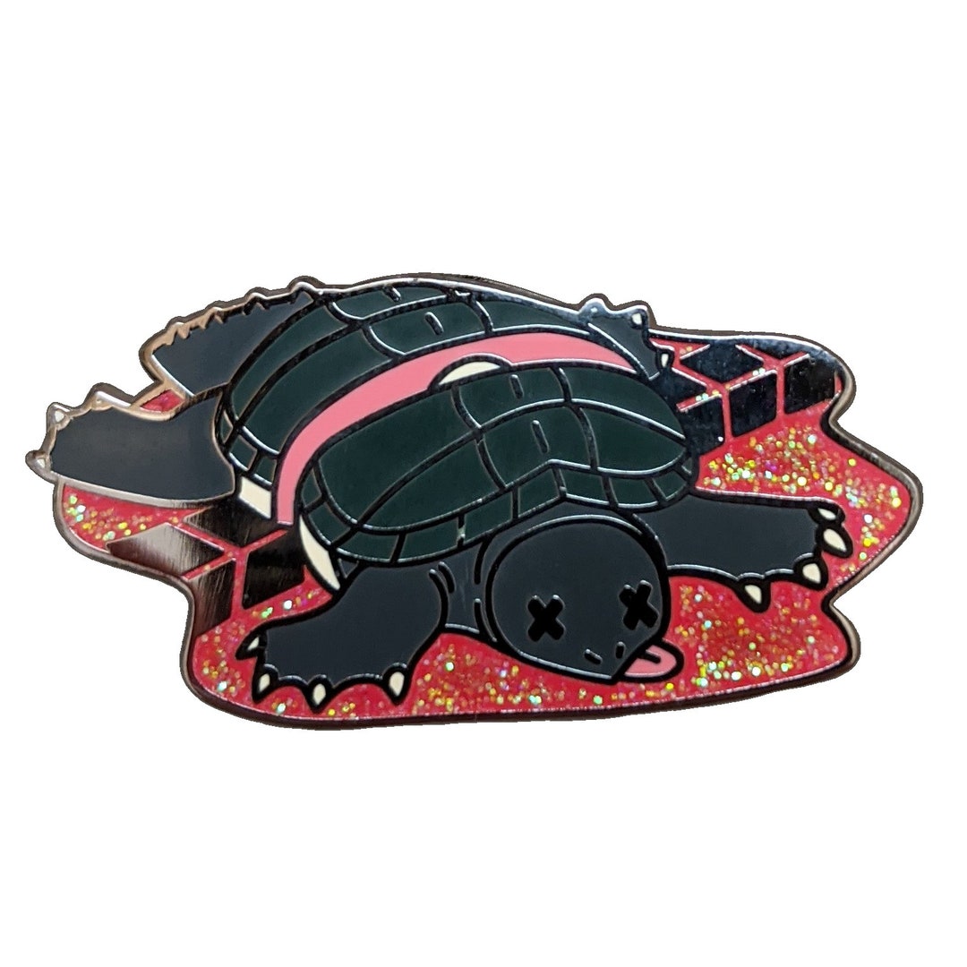 Turtle - Roadkill Cuties Enamel Pin - Etsy