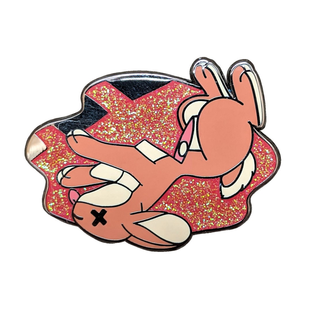 Rabbit - Roadkill Cuties Enamel Pin - Etsy