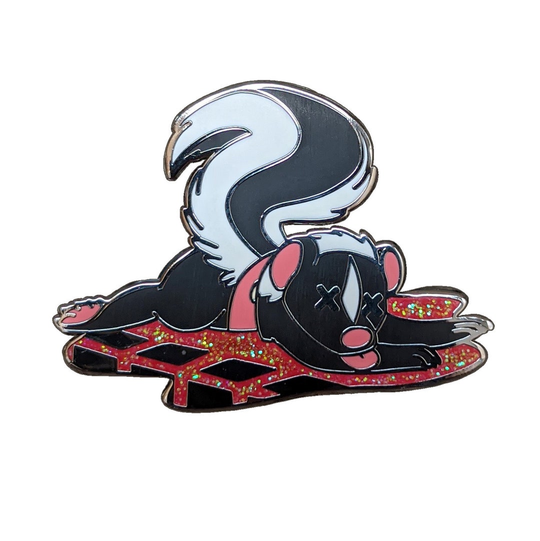 Skunk - Roadkill Cuties Enamel Pin - Etsy