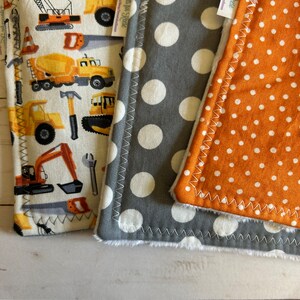 Construction Bib and Burp Cloth Set - Etsy