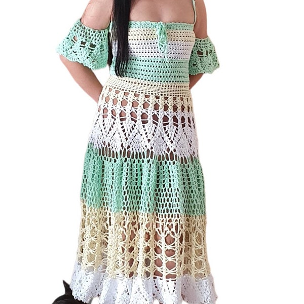 Shop Long Crochet Dress - Etsy