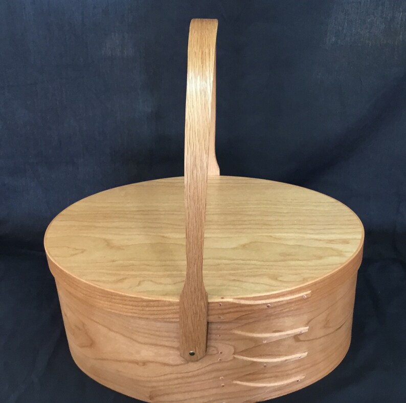 Handcrafted Shaker #8 Large Cherry Sewing Box With Swing Handle - Etsy