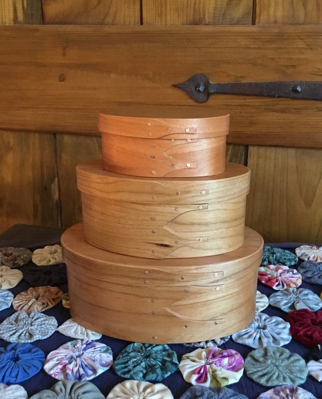 Handcrafted Reproduction Cherry Shaker Boxes - Stack of Three - Etsy