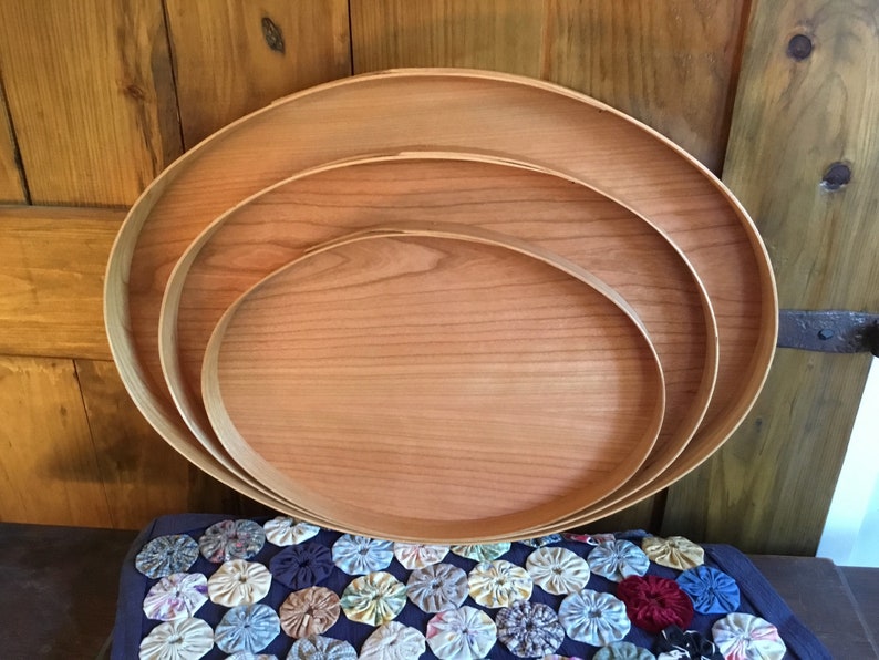 Set of Three Cherry Shaker Serving Trays | Etsy