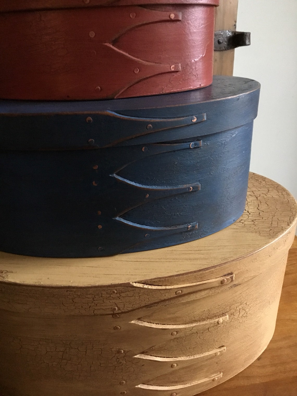 Handcrafted Reproduction Painted Shaker Boxes Skip Stack | Etsy