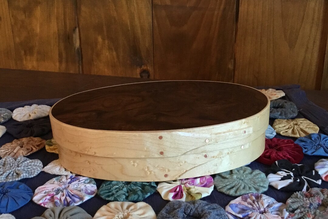 Shaker Inspired Button Box - Birdseye Maple & Black Walnut Burl - Etsy