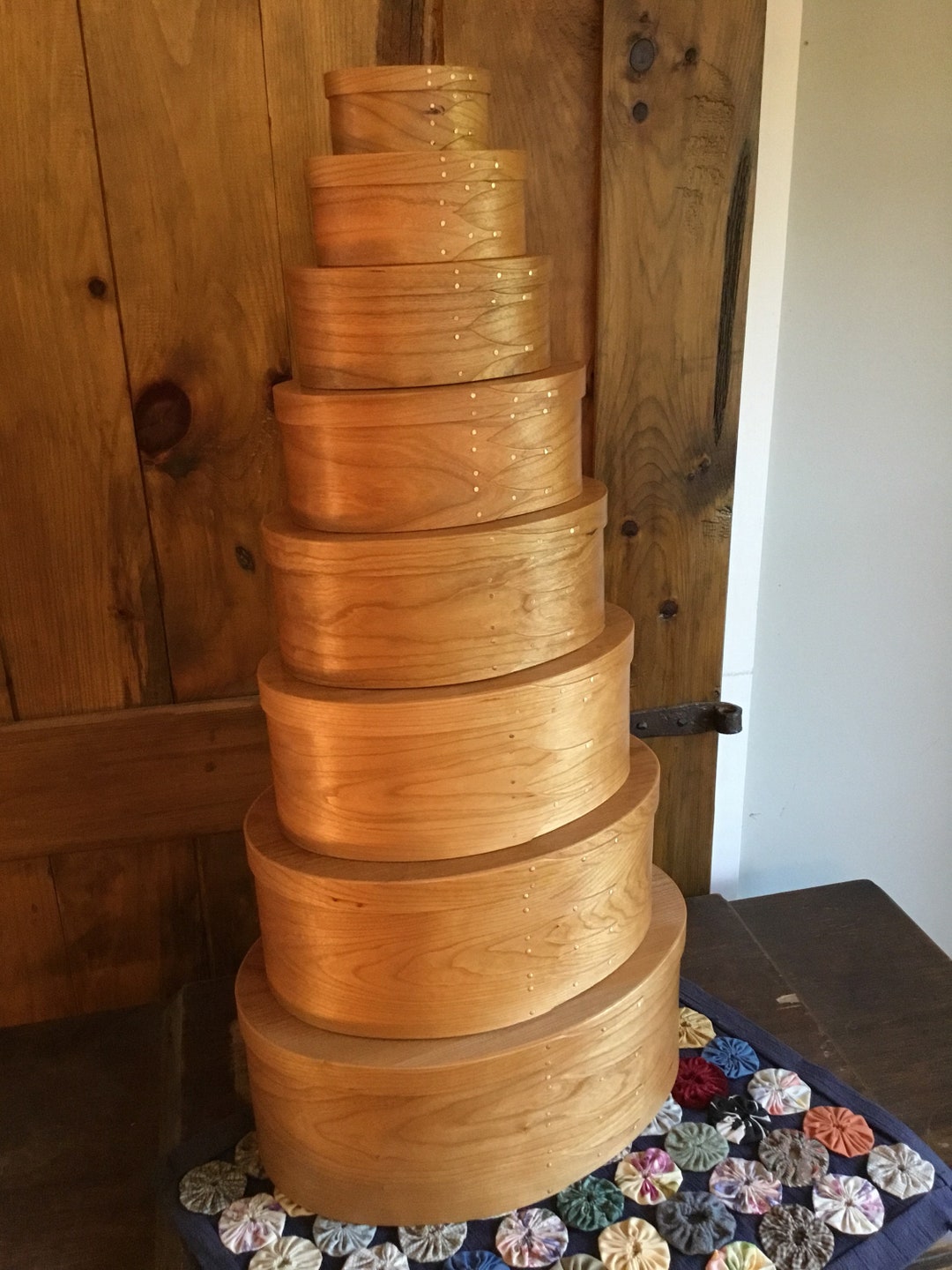 Handcrafted Reproduction Cherry Shaker Boxes Stack of Eight - Etsy