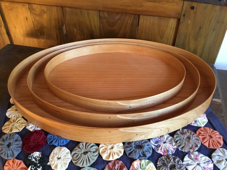 Set of Three Cherry Shaker Serving Trays - Etsy