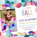 EDITABLE PRINTABLE Rainbow Ball Party Invitation With PHOTO (5 X 7 ...