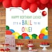 EDITABLE PRINTABLE "it's a Ball to Be One" 1st Birthday Poster 36"x 48 ...