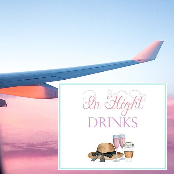 In Flight Drinks Sign - Etsy