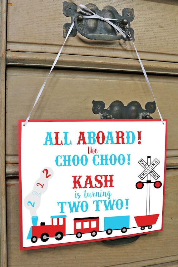 EDITABLE PRINTABLE Chugga Chugga Two Two Welcome Sign 8 X - Etsy