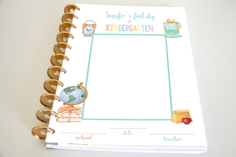 EDITABLE PRINTABLE Kindergarten Memory Pages Child's | Etsy