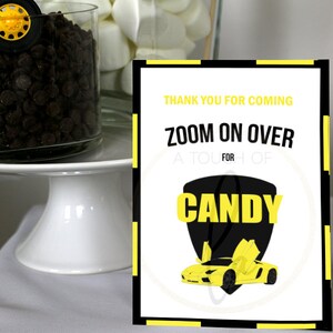 PRINTABLE Yellow Supercar Candy Bar Sign (5 X 7), DIGITAL Yellow Sports ...