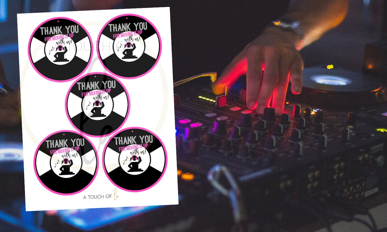 PRINTABLE DJ Party Favor Tags Music Party Favor Tags Music - Etsy