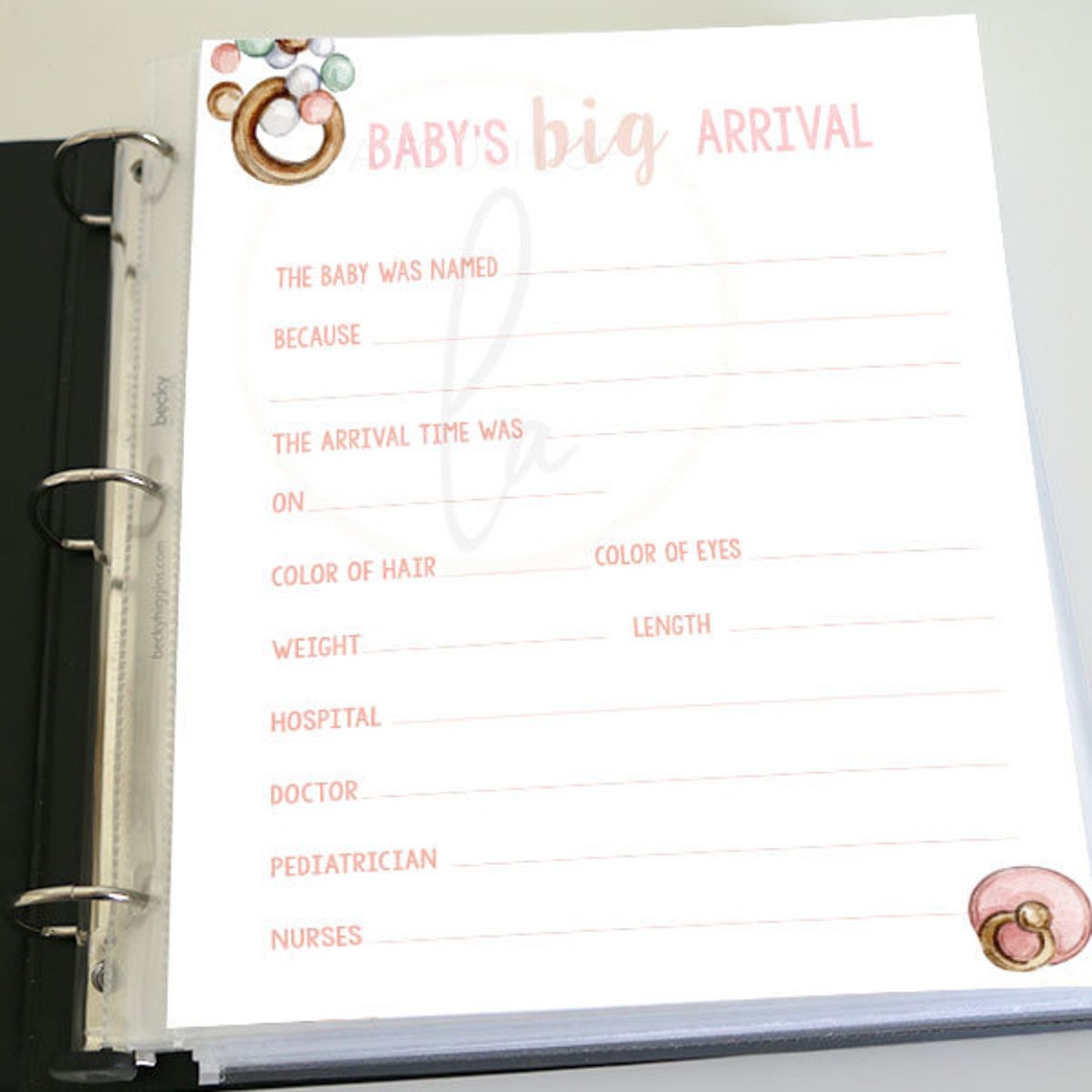 EDITABLE PRINTABLE Baby Book Pages for Girls Girl's Baby | Etsy