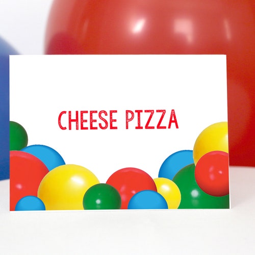EDITABLE PRINTABLE Ball Party Food Tents Editable Digital - Etsy